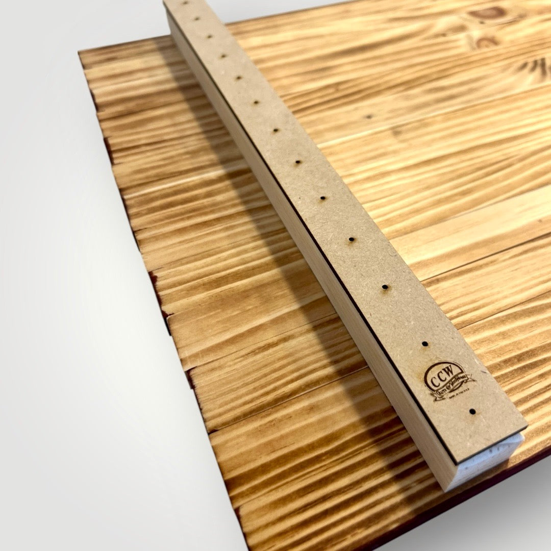 Wood flag backer strip template, small – CraftyCop Woodworks